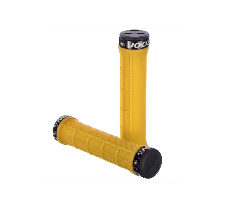 Nukeproof Neutron Half Waffle Lock-on Mountain Bike Grips in Yellow